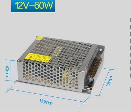 60w LED Light Power Supplies 12v Power Supply For Led Lights