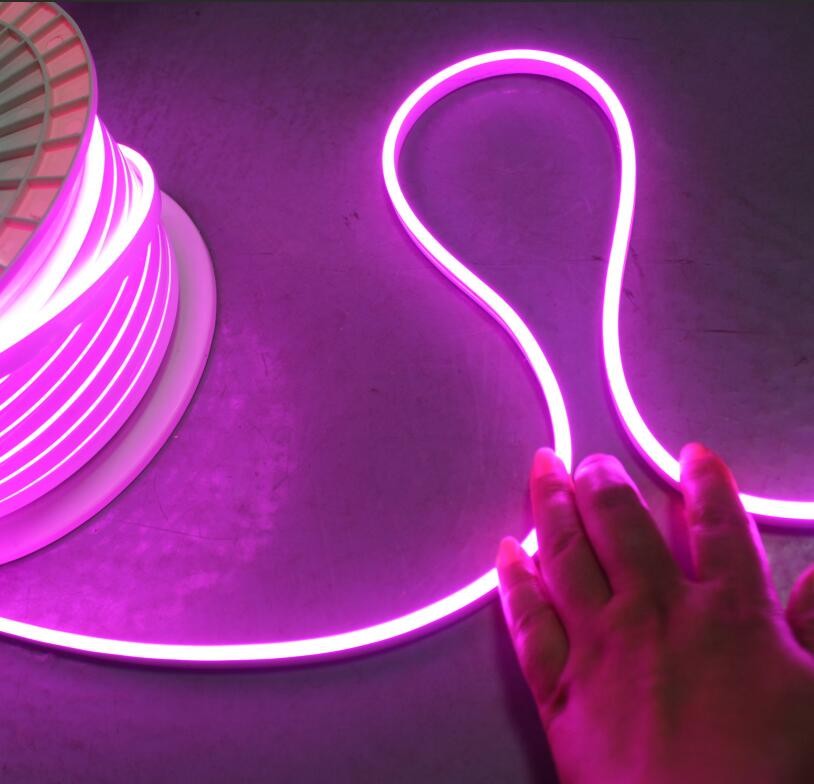 12v purple mini flexible neon tube lighting 6*13mm 2835 smd for signs logo