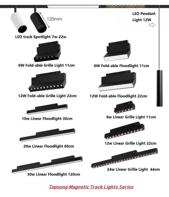 Embedded Magnetic Led Track Lighting 48v surface mounted linear