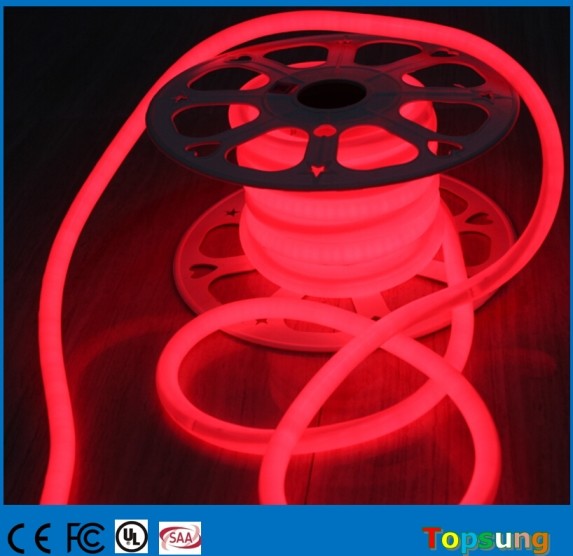 red color 360 degree 16mm round led neon flex lights 110V IP67 for ...