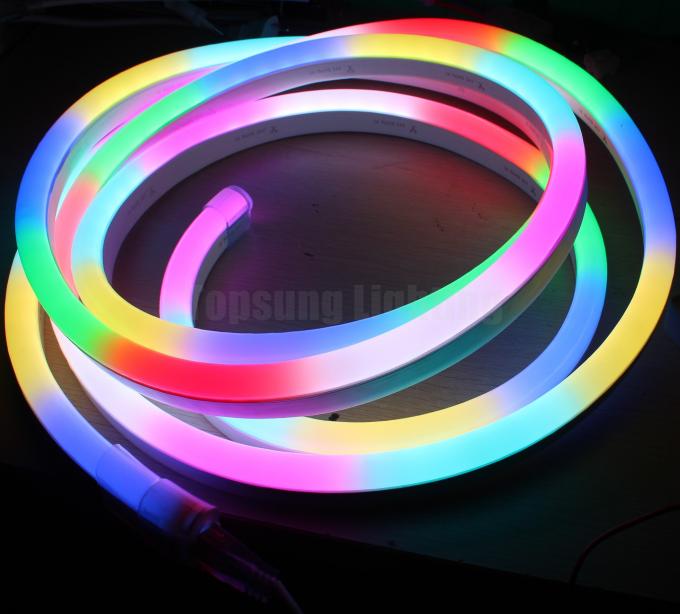 360 degree rgb neon flex 24v silicone coated with dmx controller